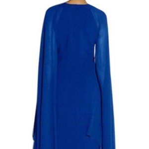 Dresses | Royal Blue Cape Sleeve Long Dress | Poshmark